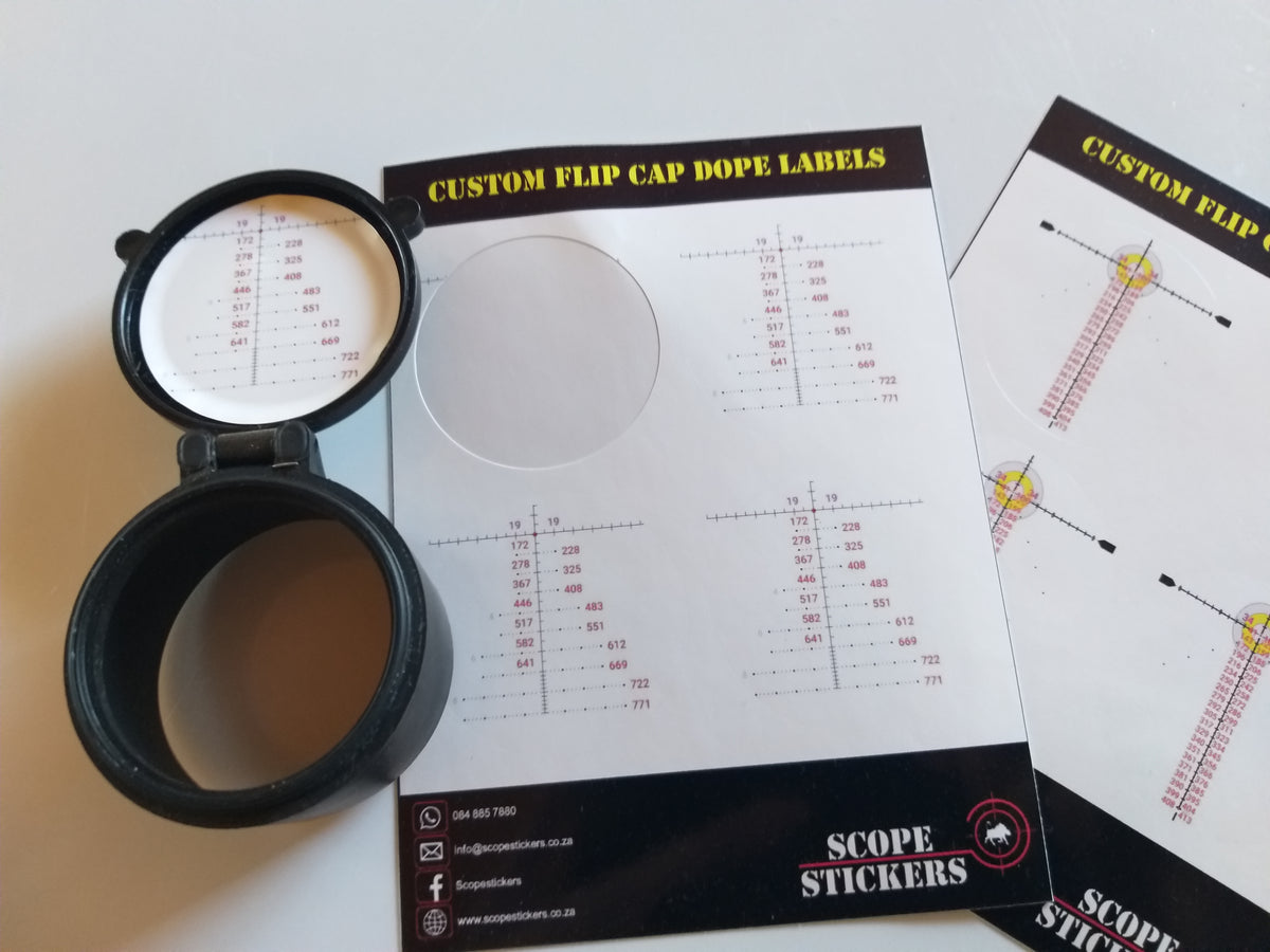 Flip-cap reticle reference (4) – Scope Stickers