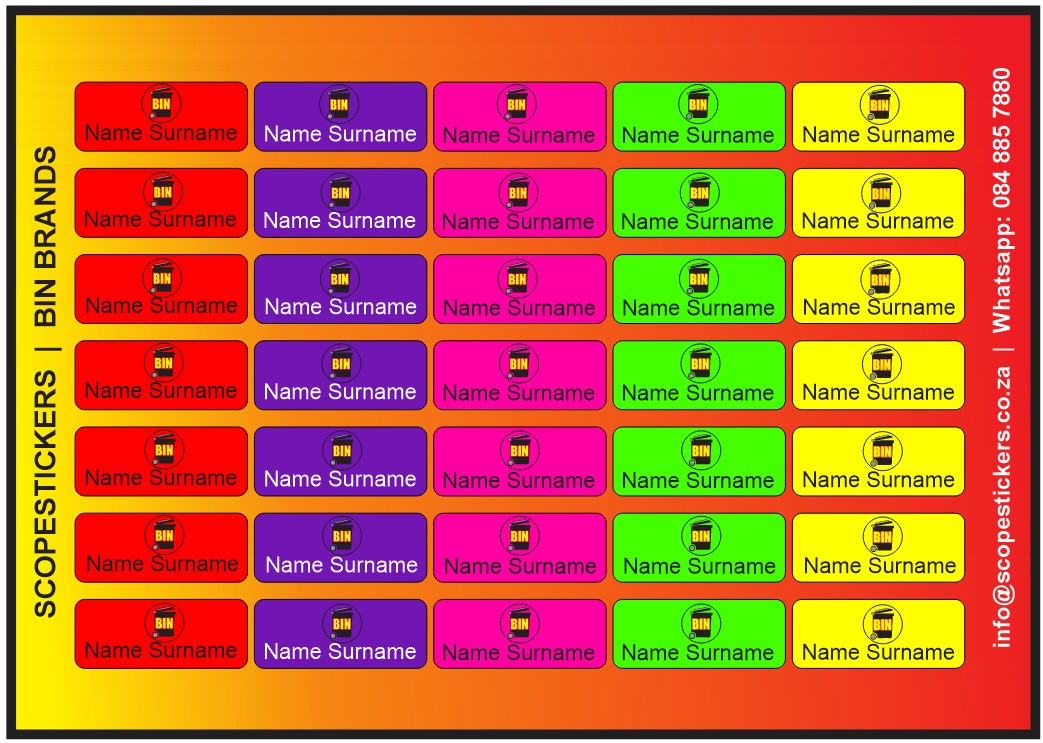 Iron-on Labels (A4) – Scope Stickers