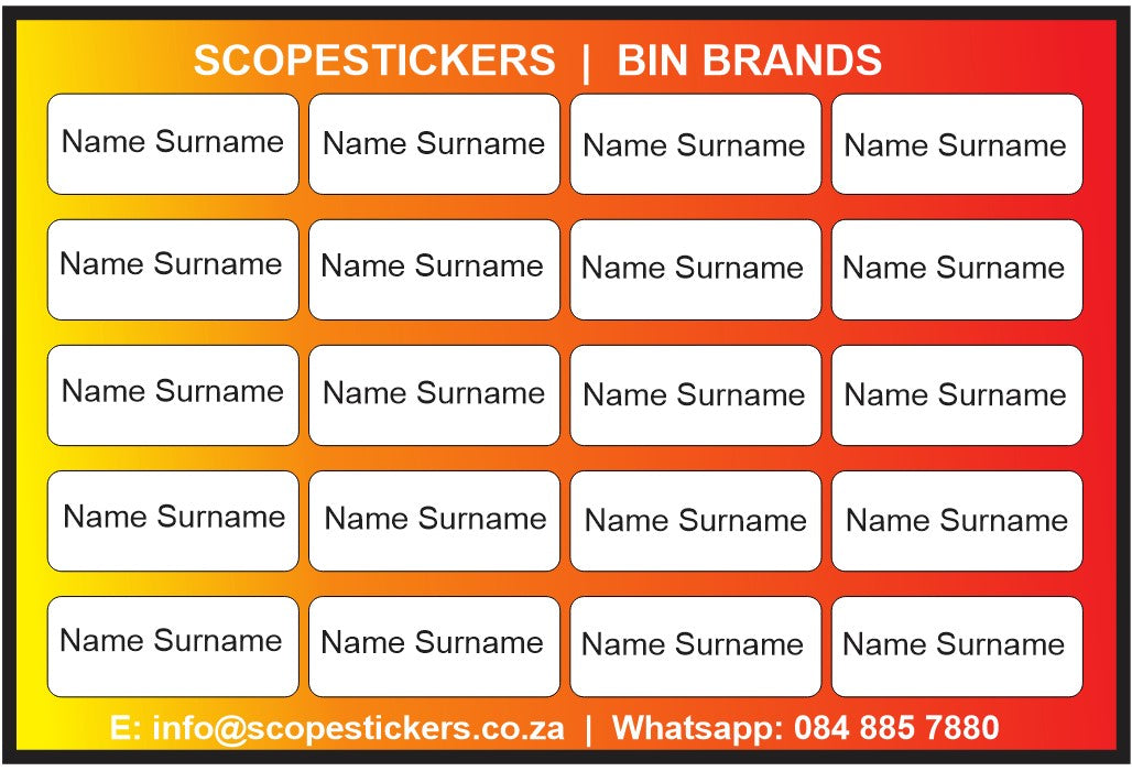 Iron-on Labels (A5) – Scope Stickers