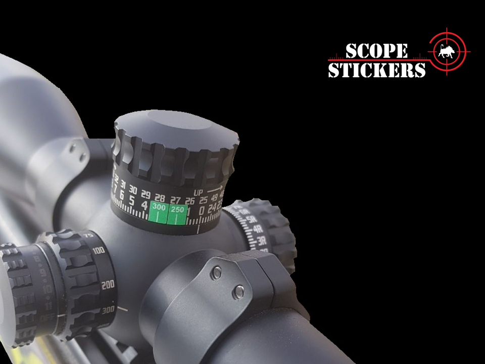 Centrefire turret labels - Full layout (1000) – Scope Stickers